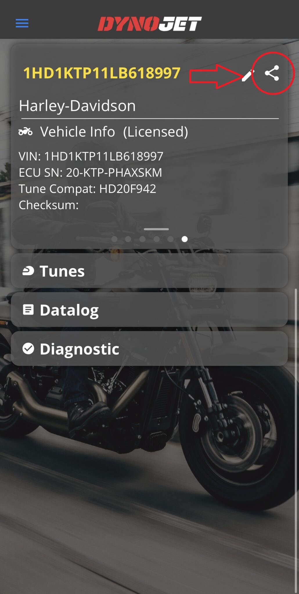 How to Share Your Vehicle Information with Dynojet PV4